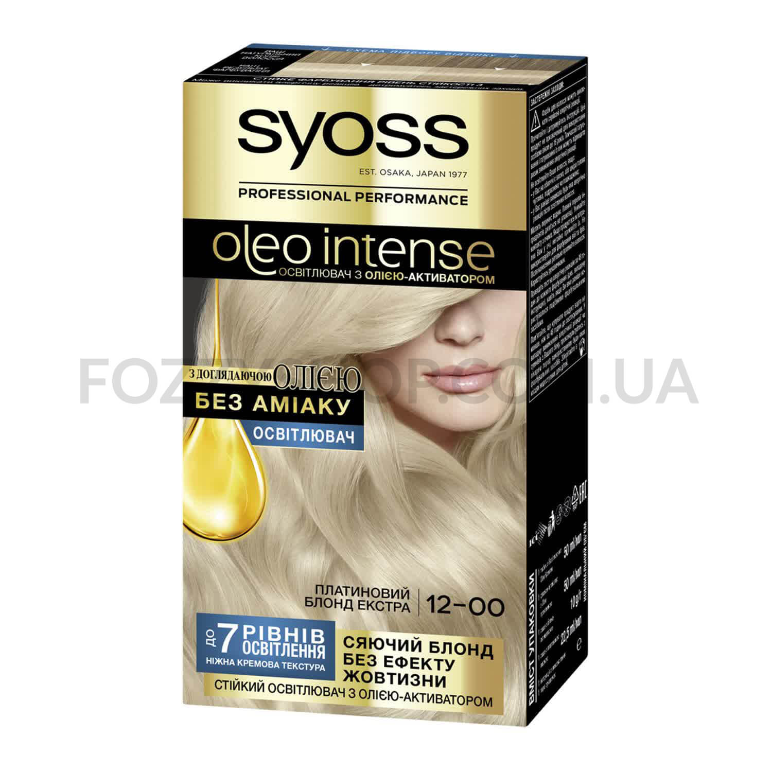Крем-краска Syoss Oleo Intense 12-00 Плат Блонд Экстра в Киеве и ...