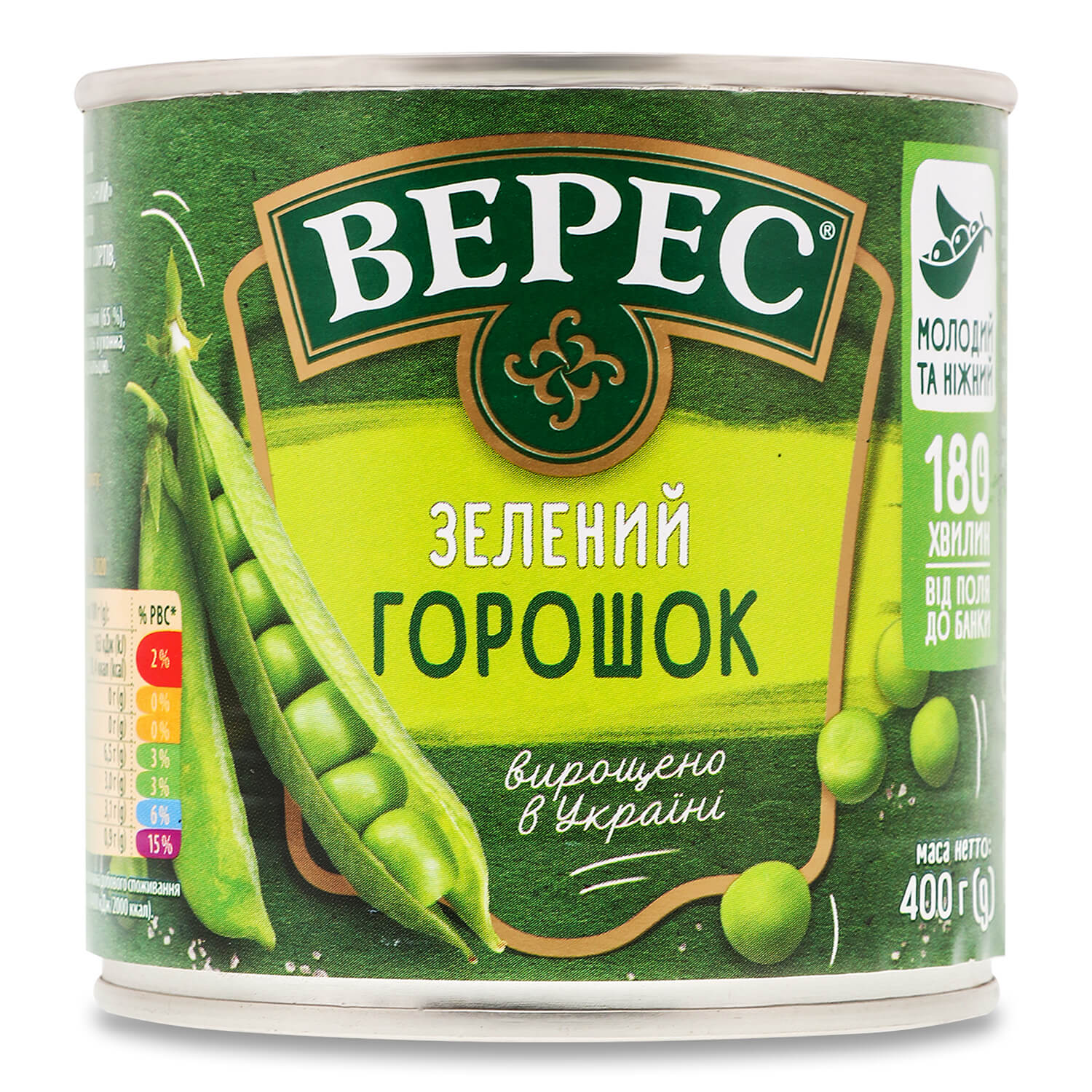 Горошек Верес зеленый из мозговых сортов ж/б в Киеве и пригороде ...