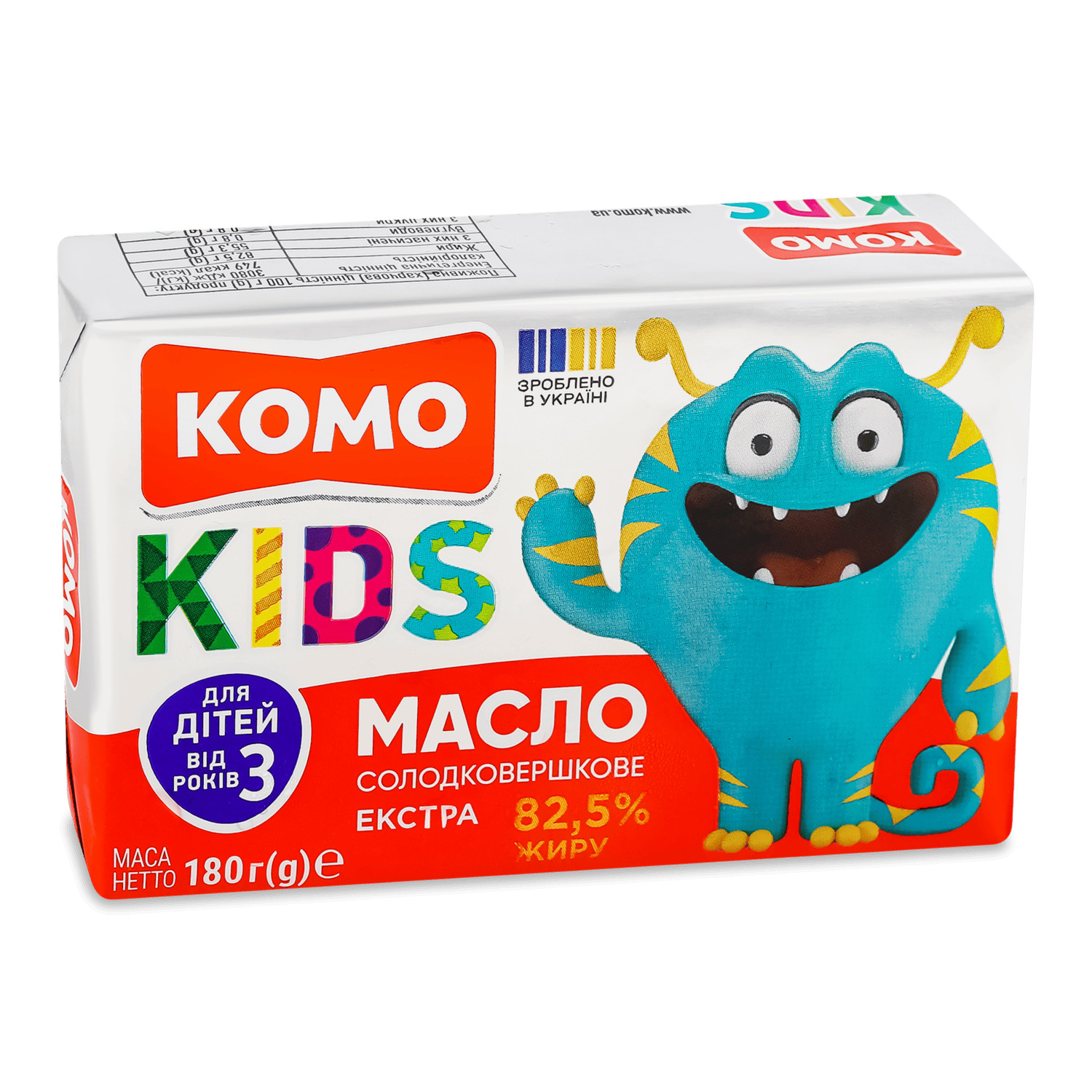 Масло солодковершкове Комо Kids екстра для дітей 82,5% в Києві з ...