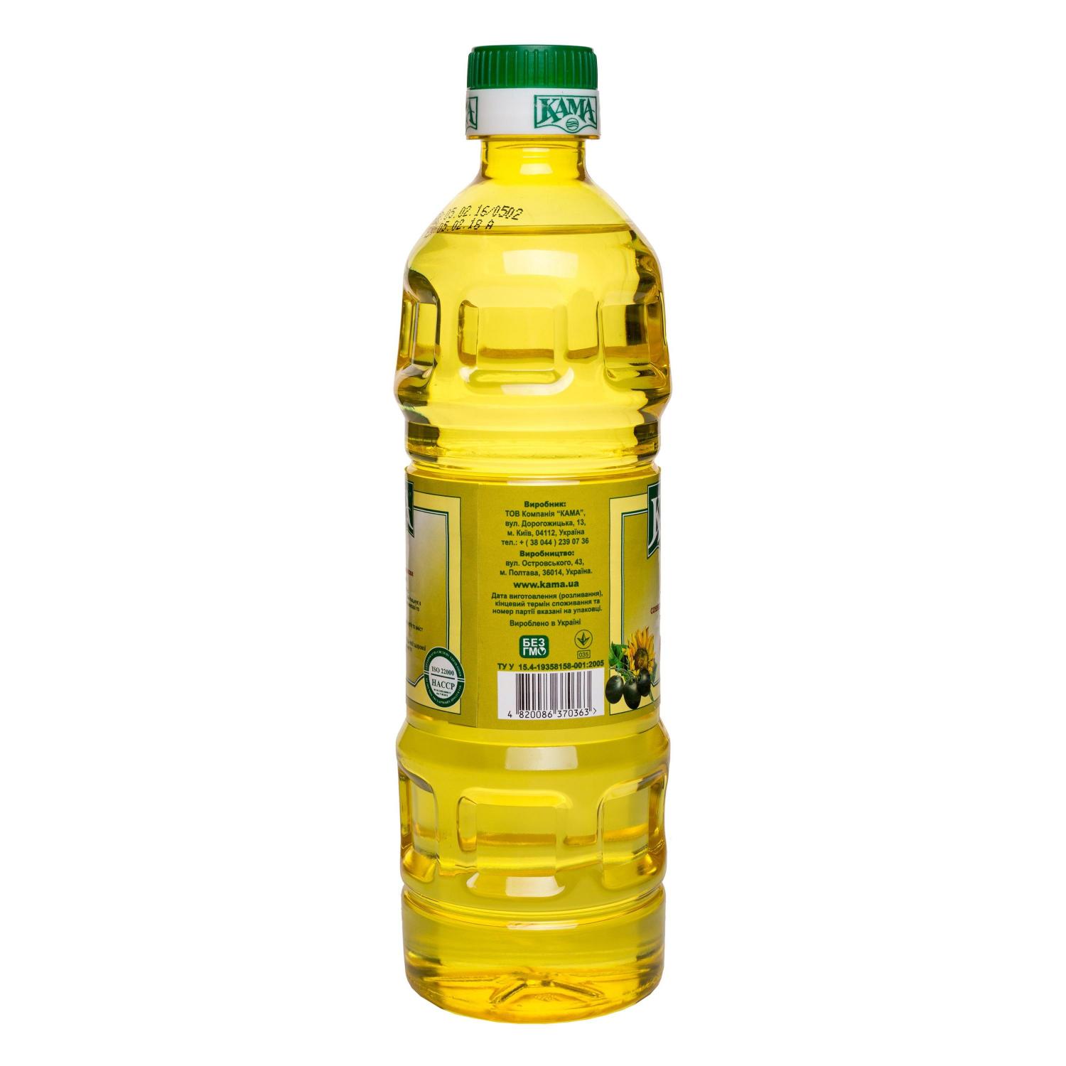 Масло подсолнечно-оливковое Кама рафинированное в Киеве с доставкой по ...