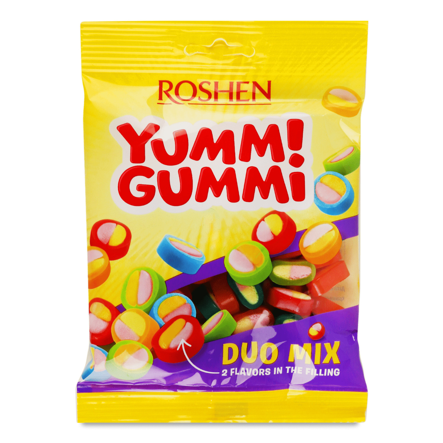 Цукерки Roshen Yummi Gummi Duo Mix желейні купити в Дніпрі | FOZZY